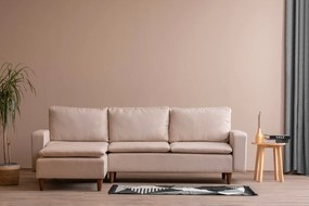Hanah Home Rohová pohovka LUNGO krémová