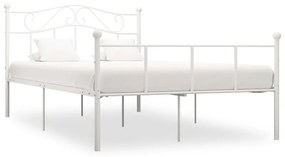 Rám postele bílý kov 140 x 200 cm,  284519 HangarStore.cz