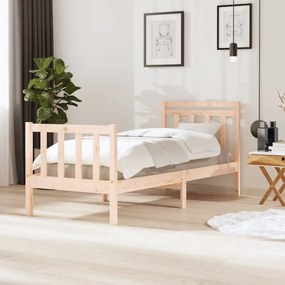 vidaXL Rám postele masivní dřevo 75 x 190 cm Small Single [3100682] Barva: Přírodní