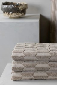 Bavlněný ručník, 2 ks, pískově hnědý, 35 x 55 cm