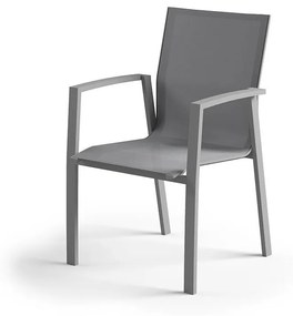 Zahradní hliniková židle LEON šedá