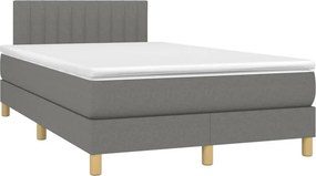 Box spring postel s matrací tmavě šedá 120x200 cm textil 3140762