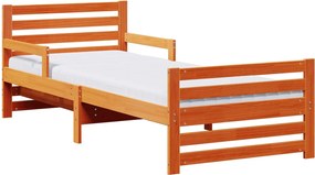 Rám postele s rozšiřitelnou matrací s čelo Hnědá 80 x 200 cm 3385948