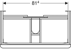 Geberit Smyle Square Koupelnová skříňka pod umyvadlo 88,4 cm, bílá 500.354.00.1