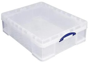 Plastový úložný REALLY USEFUL box transparentní 70l s víkem