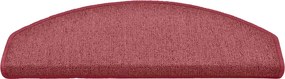 Schodové rohože 15 ks 65 x 24 x 4 cm bordó půlkulaté velké 322373