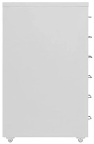 Mobilní kartotéka šedá 28 x 41 x 69 cm kov - Default Title