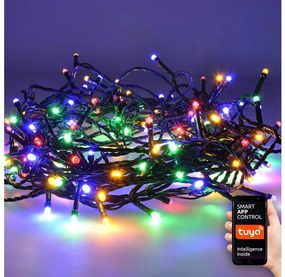 Solight LED WIFI smart venkovní vánoční řetěz, 400 LED, 20m, přívod 5m, teplá bílá + vícebarevný Solight 1v13-WIFI