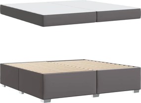 Rám postele Šedá 200 x 200 cm PVC 3399252