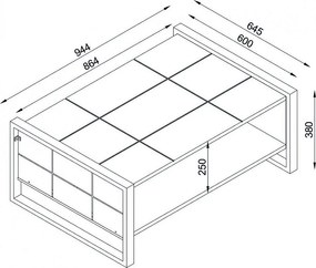 Casarredo - Komfort nábytek Konferenční stolek LAPAS ořech