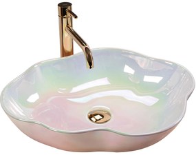 Rea Pearl Akkoya, umyvadlo na desku 505x380x135 mm, vícebarevné, REA-U3309