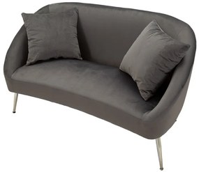 Designová pohovka Caerwyn 137 cm šedá / stříbrná