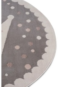 Šedý dětský koberec ø 140 cm Crown – Hanse Home