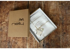 Nelly Bílé lněné ubrusy a běhouny Rozměr: 140x140 cm