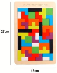 Montessori dřevěné hračky - tetris puzzle