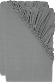Livarno® Sada žerzejových napínacích prostěradel, 90–100 x 200 cm, 2dílná, šedá