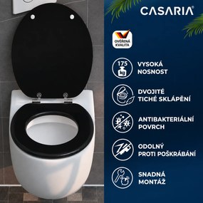 WC sedátko s automatickým spouštěním černé 108584