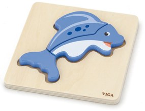 První dřevěné puzzle Viga, Delfín