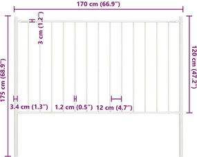 Plotový panel Woerden se sloupky ocelový 1,7x1,25 m bílý 145217