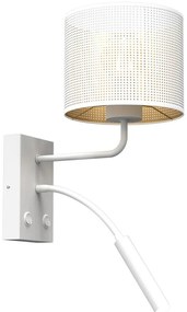 Luminex | Nástěnná lampa LOFT SHADE 1xE27/60W+1xG9/8W/230V bílá/zlatá | LU5260