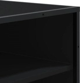 Botník černý 75 x 38 x 97,5 cm kompozitní dřevo a kov 3300870