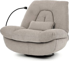 Elektrické polohovací TV křeslo RELAXME - béžová látka