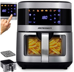 Fritéza Berdsen BD-656 stříbrná s vysokým výkonem a nízkou spotřebou energie