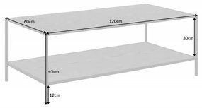 Massive home | Konferenční stolek SLIM LINE 120 CM vzhled černý jasan