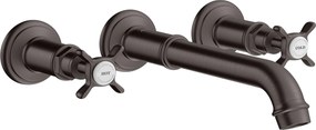 Axor Montreux - Umyvadlová baterie pod omítku, 3-otvorová instalace, EcoSmart, kartáčovaný černý chrom 16532340