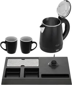 Adler AD 1387 černá / Hotelový set s konvicí / 1 L / 1300 W / 2 šálky