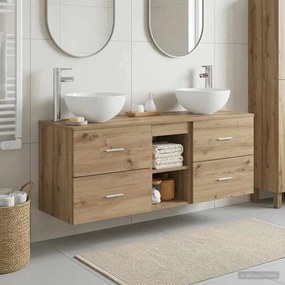 Sada koupelnových skříněk 3 ks Dub artisan 49,5 x 41 x 64,5 cm 3405810