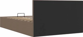 Rám postele s úložným prostorem taupe textil 120 x 200 cm 285596