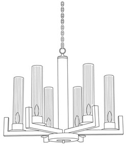 Kolarz 6009.80630 - Lustr na řetězu RAGGIO 6xE14/25W/230V 24K zlato