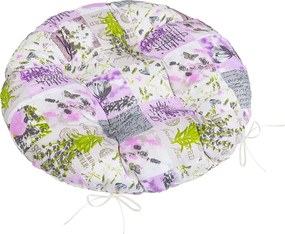Bellatex Sedák Adéla prošívaný kulatý Šedá 40 cm, (průměr)