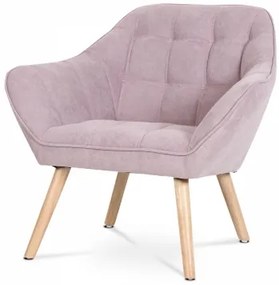 Křeslo starorůžové dřevěné nohy masiv přírodní odstín lak AK-321 PINK2
