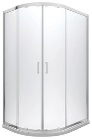 BESCO Asymetrický sprchový kout MODERN 185 BARVA rámu - Chrom/Leštěný hliník (ALU), Rozměr A - 120 cm, Rozměr B - 90 cm, Rozměr C - 185 cm, Směr zavírání - Univerzální Levé / Pravé, Výplň - Fume bezpečnostní sklo - 6 mm - BCMOD1290CG