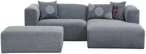 Hanah Home Hanah Home Rohová pohovka LINDEN MINI pravá šedá
