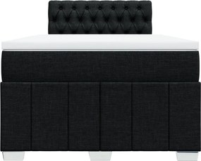 Box spring postel s matrací černá 120x200 cm textil 3289344