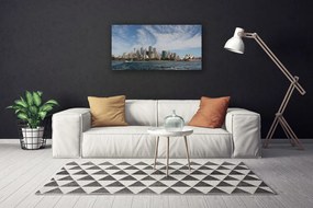 Obraz na plátně Město Moře Domy Sydney 125x50 cm