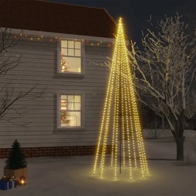343558 vidaXL Vánoční strom s hrotem 732 teple bílých LED diod 500 cm