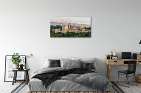 Obrazy na plátně Španělsko Castle horský les 125x50 cm