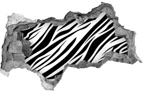 Wallmuralia Samolepící díra zeď 3D Zebra pozadí 95x73 cm