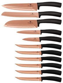 BERLINGERHAUS Sada nožů s nepřilnavým povrchem 11 ks Rosegold Metallic Line BH-2610
