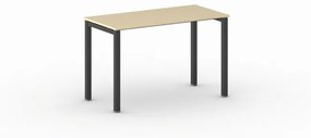 Jednací stůl Square s černou podnoží 1200 x 600 x 750 mm, dub přírodní