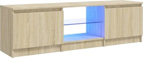 vidaXL TV skříňka s LED osvětlením 120x30x35,5 cm [804290] Barva: kouřový dub