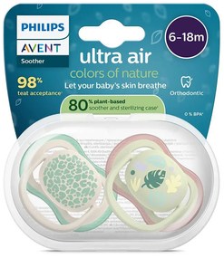PHILIPS AVENT Šidítko Ultra air obrázek neutral 6-18 m, 2 ks Philips Avent