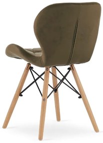 Jídelní židle SKY hnědé 4 ks - skandinávský styl