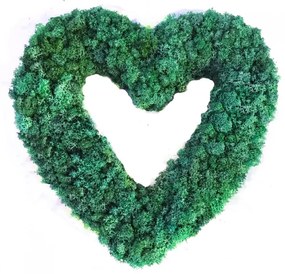 WOODILO Srdce ze sobího mechu 25 cm | tmavě zelená