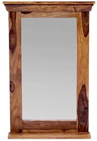 Indický nábytek - Zrcadlo Jali 60x90 z indického masivu palisandr Only stain