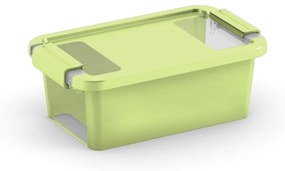 Plastový úložný box Bi Box s víkem XS světle zelená